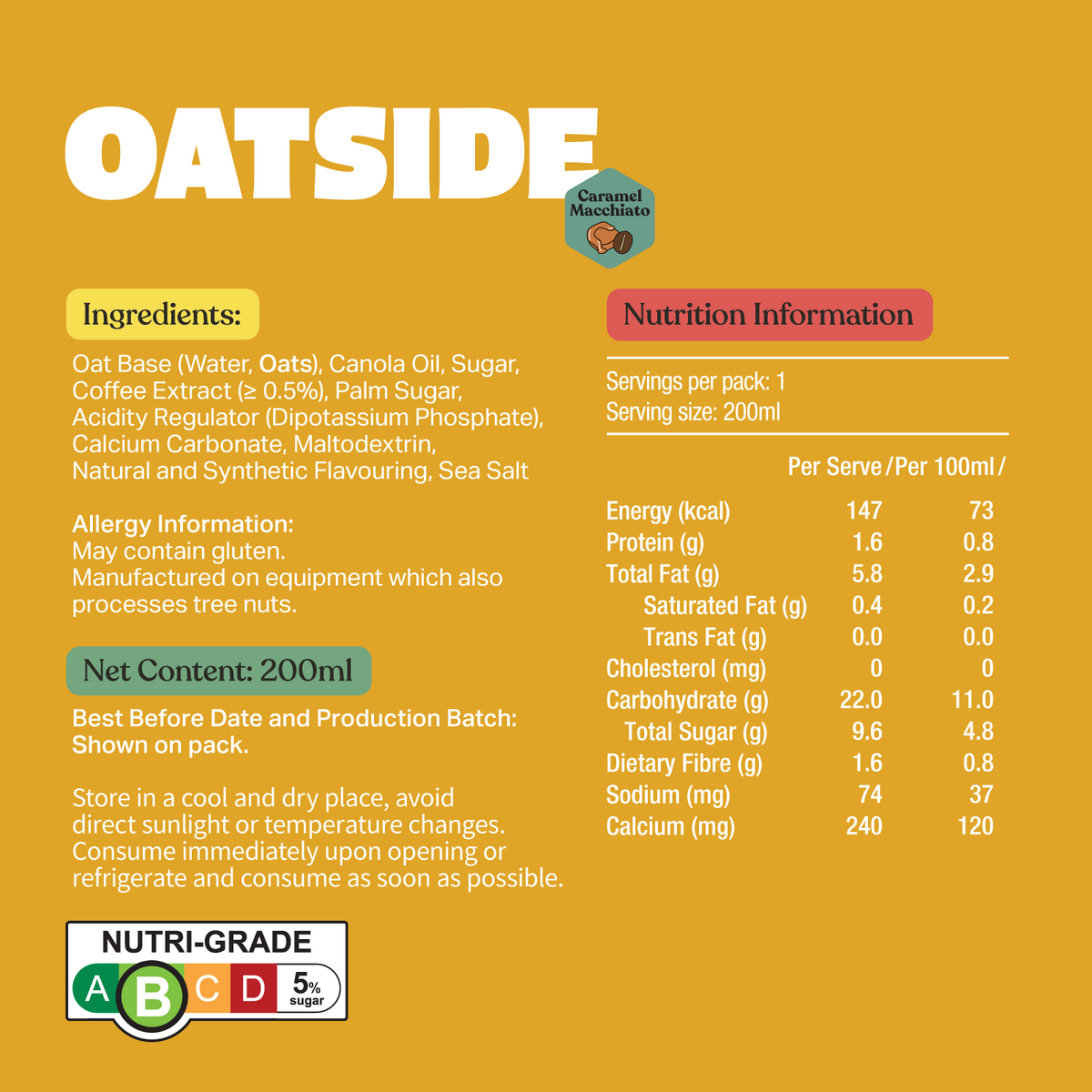 OATSIDE Caramel Macchiato Oat Milk | Ready to Drink Oat Milk Coffee ...