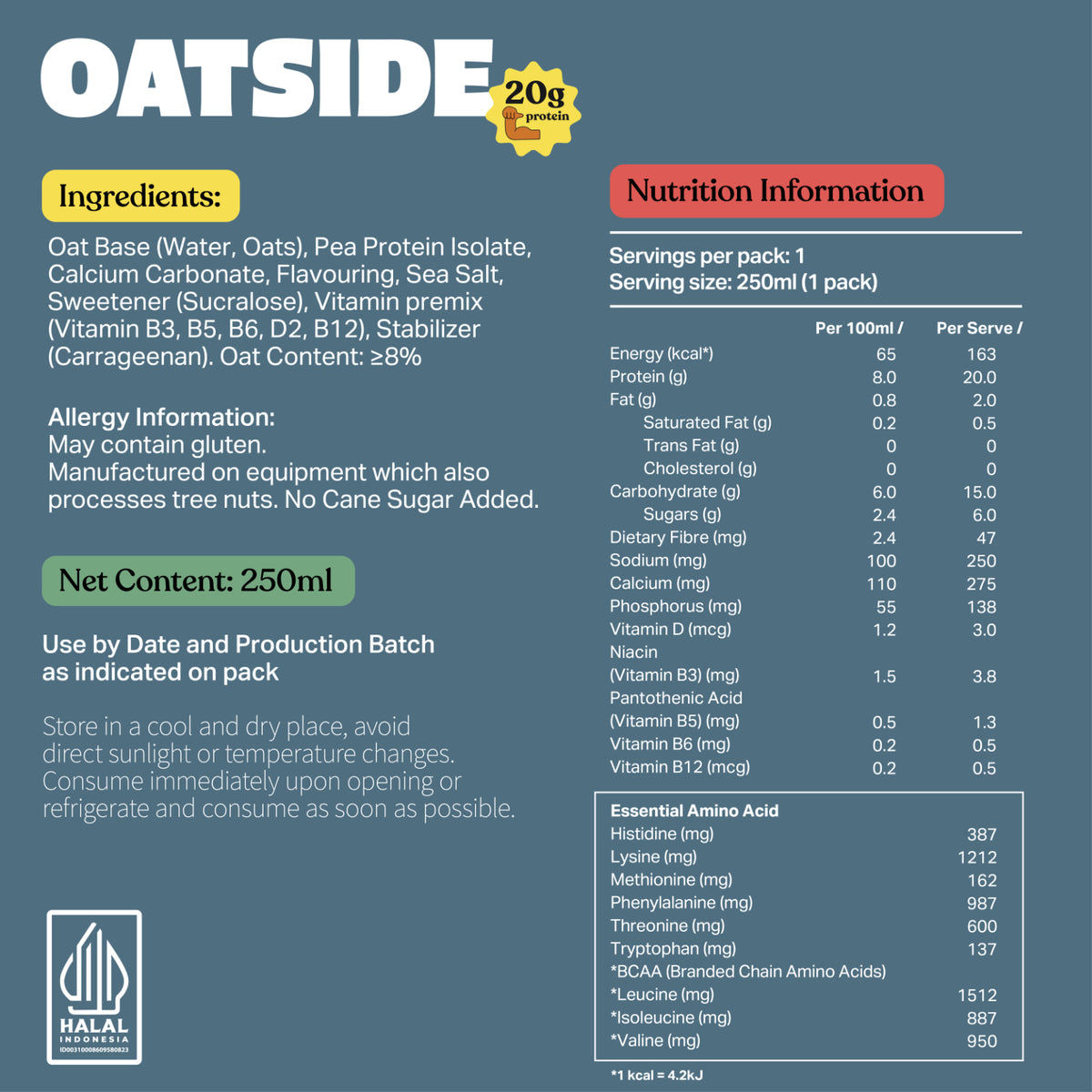 OATSIDE Vanilla Protein Oat Milk Drink 250ml x 24 (Exp: Dec 2025 ...